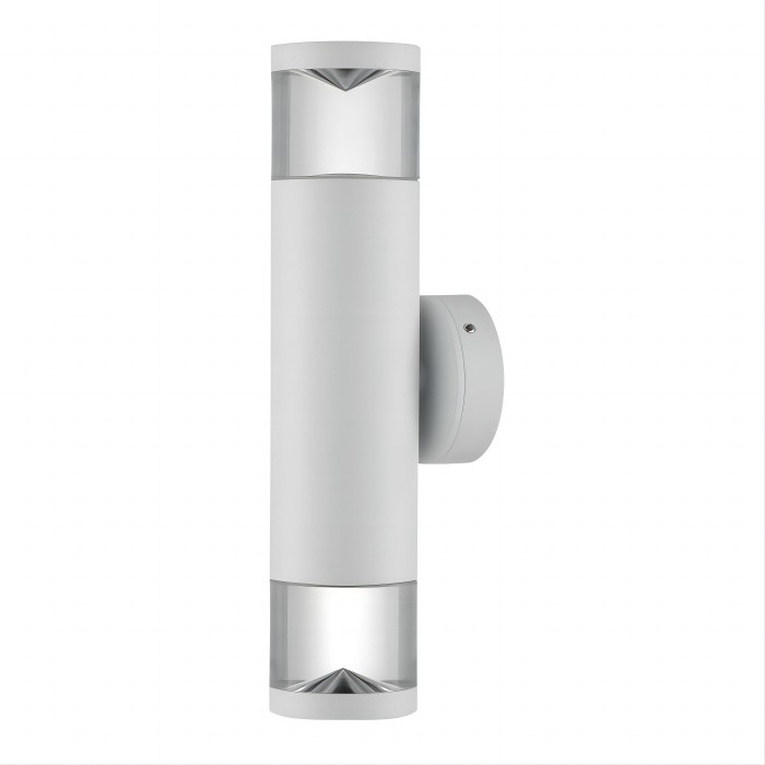 Perspex Lens Aluminium White Up & Down Wall Pillar Lights