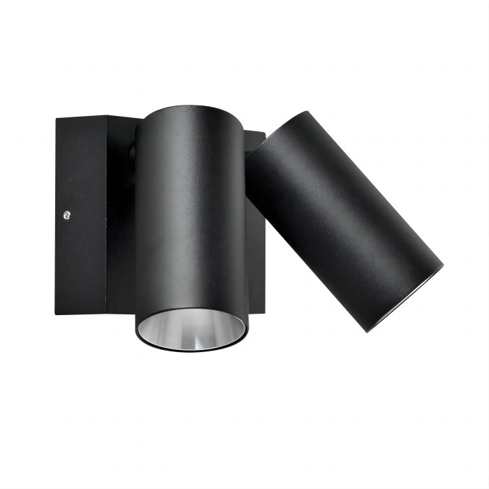 Aluminium Black Reno Double Adjustable Wall Spot Lights